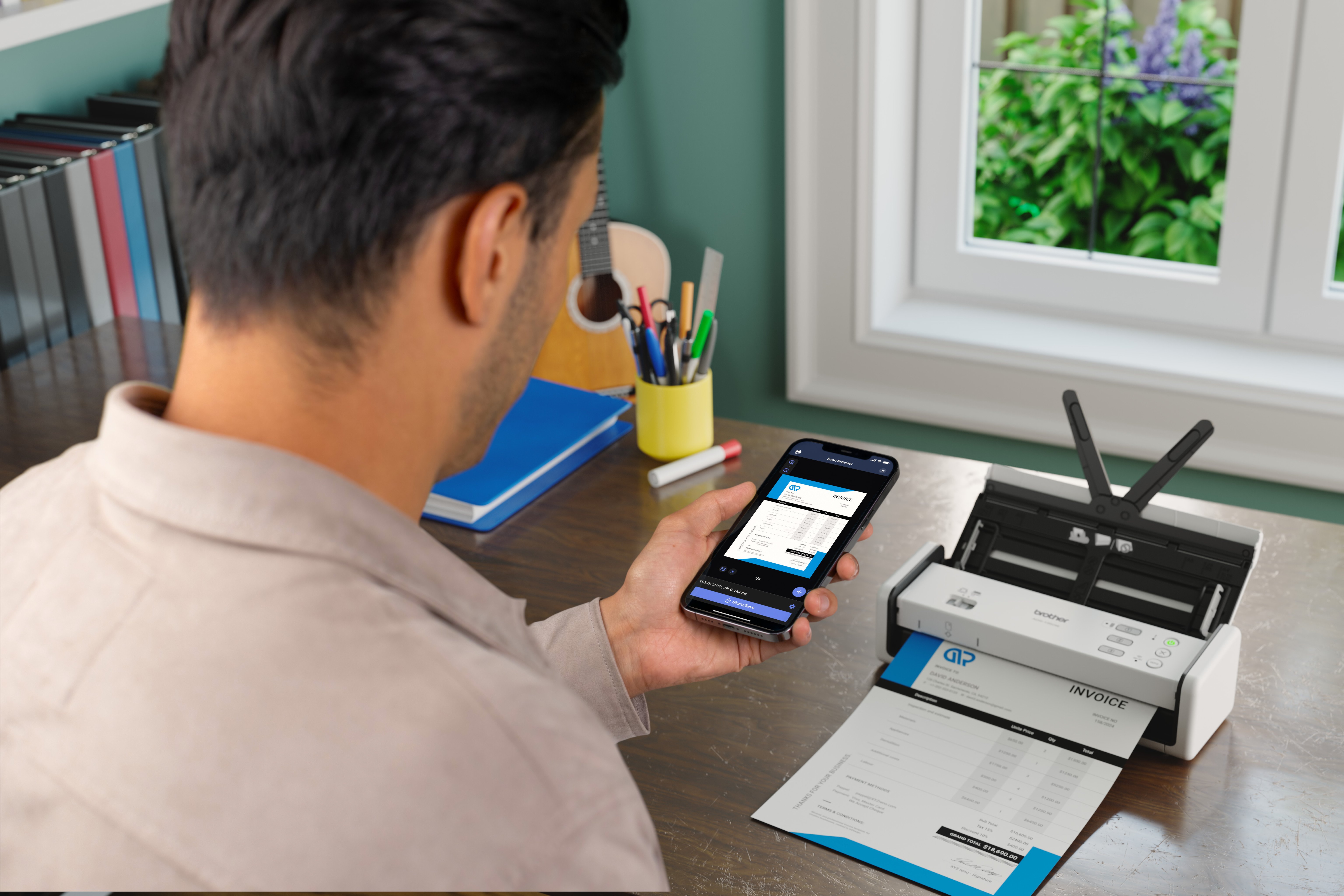 Novo ADS-1350W: o Scanner que digitaliza até 1000 folhas por dia!