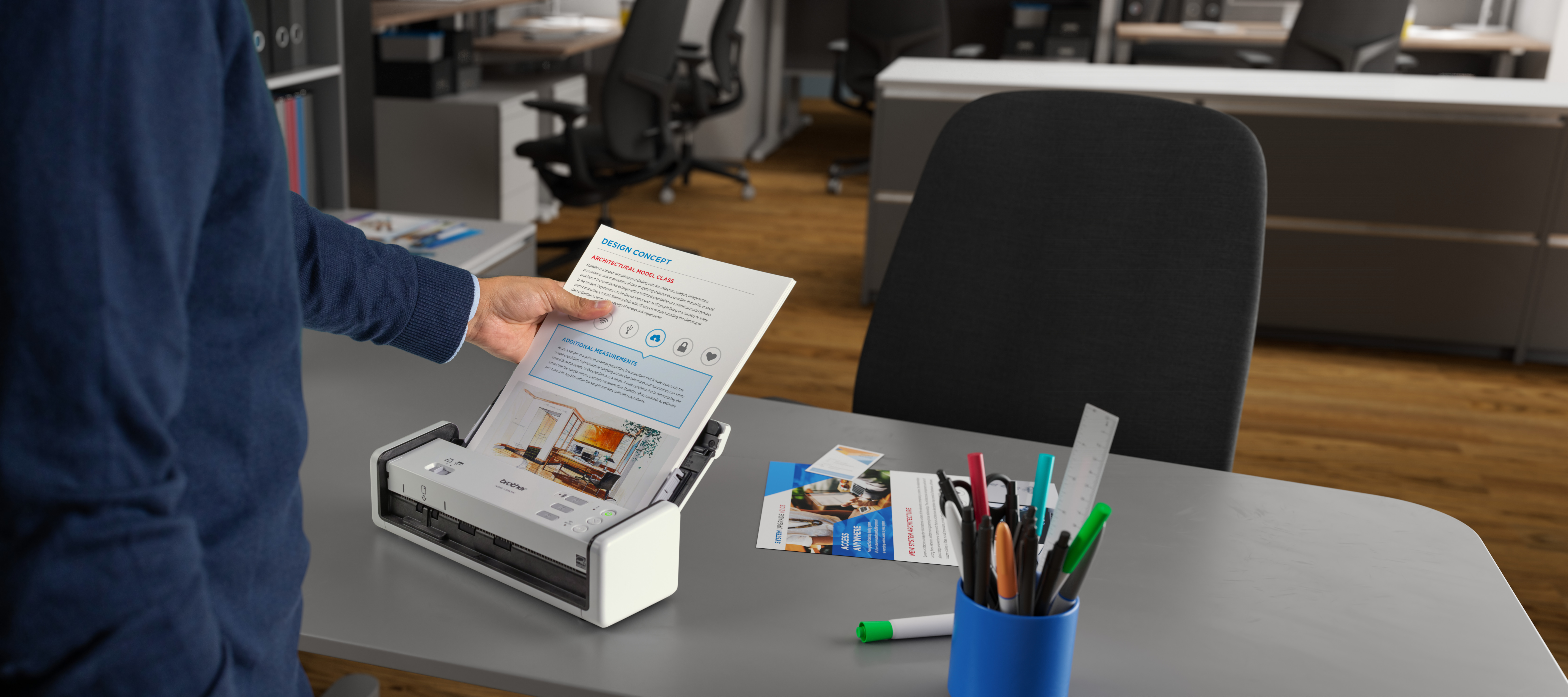 Novo ADS-1350W: o Scanner que digitaliza até 1000 folhas por dia!